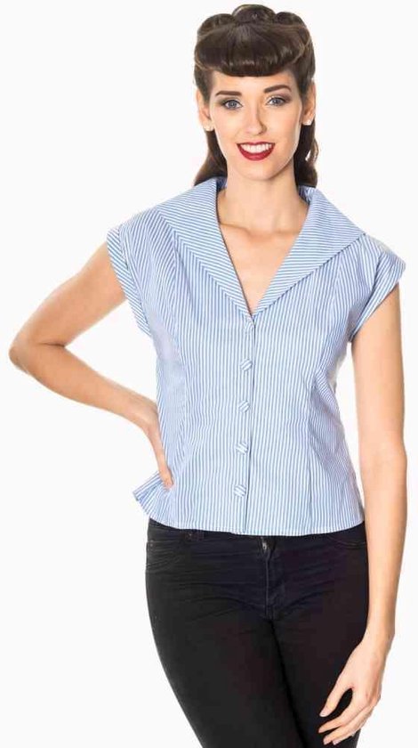 Dancing Days Blouse -M- WILLOWS Blauw/Wit | bol.com