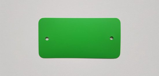 Groene labels - Kunststof PEM labels 54x108mm met 2 gaten - 1000 stuks ...