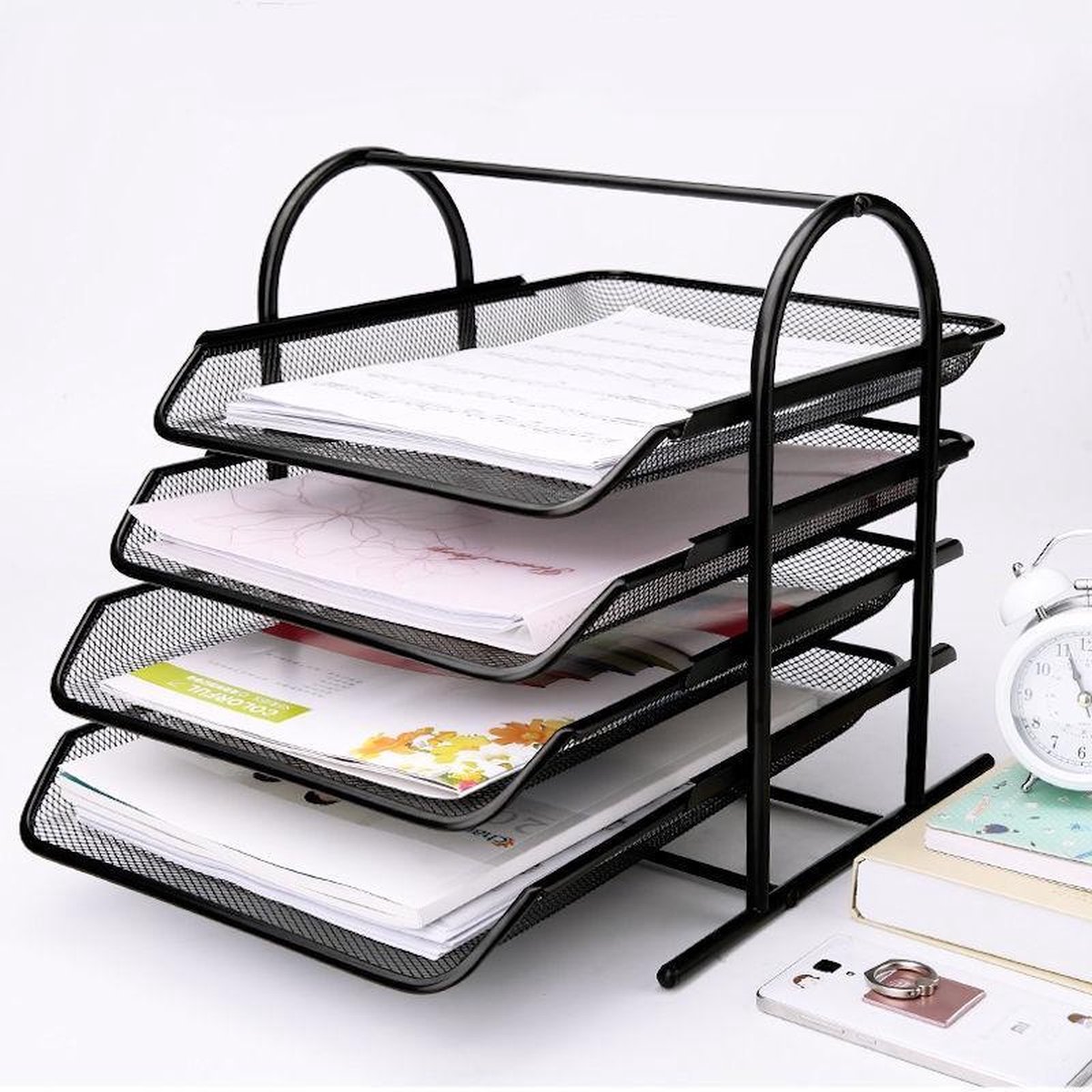 Decopatent® Brievenbak 4 vakken met 4 uitschuifbare lagen - Postbakje ...