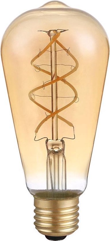LED's Light LED Gloeilamp goud E27 - Dimbaar - ST64 Lichtbron - Extra warm wit | bol.com