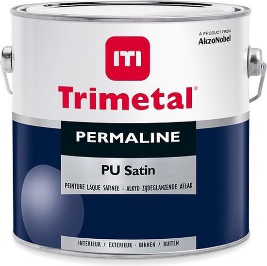 Trimetal Permaline Pu Satin - Wit - 0.5L | bol