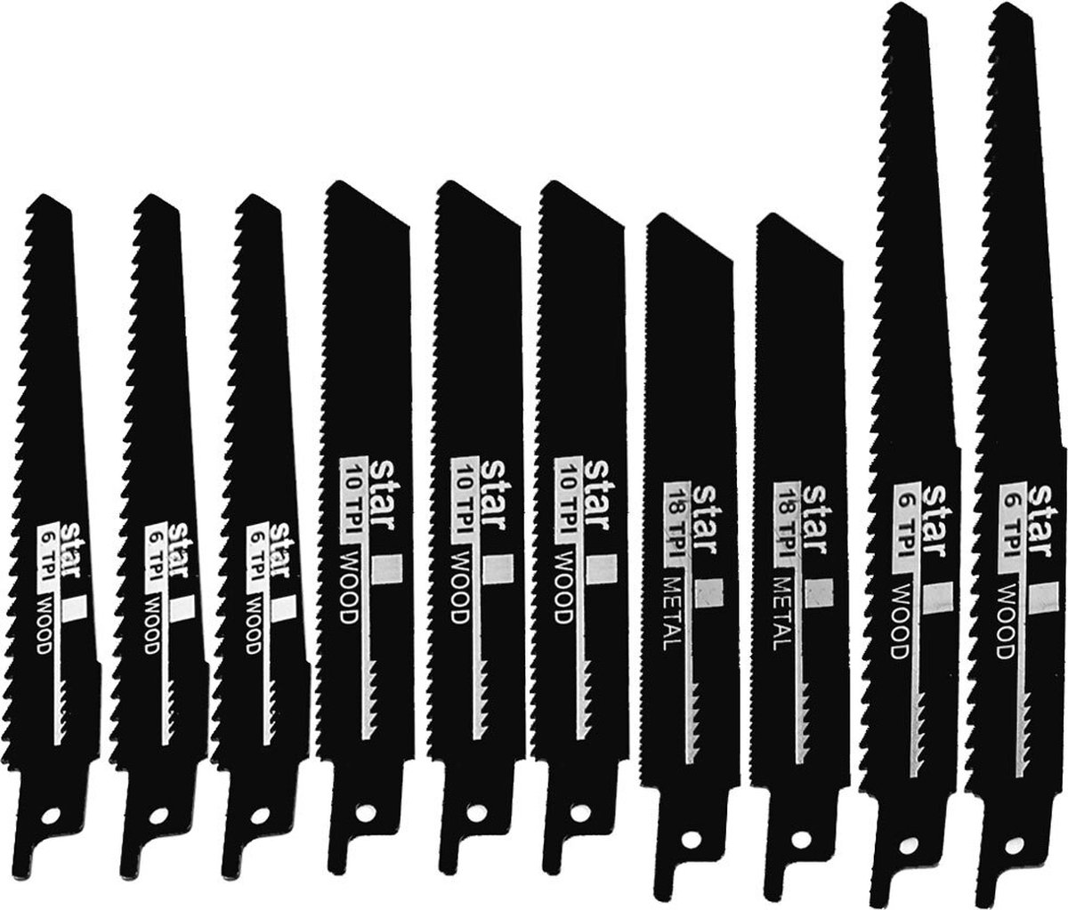 Zaagblad - 10st Zaagblad - Voor reciprozaag decoupeerzaag - Voor het ...