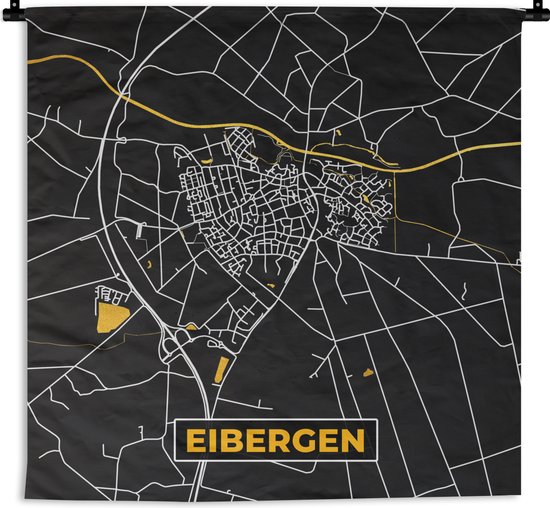 Wandkleed - Wanddoek - Eibergen - Goud - Stadskaart - Plattegrond ...
