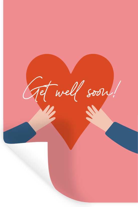Muurstickers - Sticker Folie - Get well soon - Quote - Hartje - Arm ...