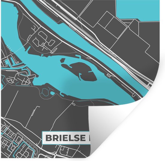 Stickers Stickers muraux - Pays- Nederland - Brielse Meer - Carte ...