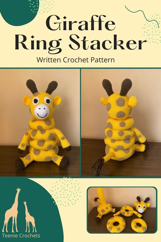 Giraffe Ring Stacker Crochet Pattern (ebook), Teenie Crochets ...