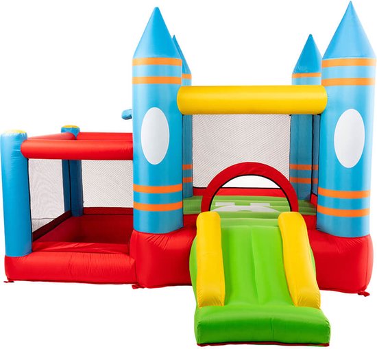 Opblaasbaar springkasteel FABI - incl. luchtpomp 450W (270 x 295 x ...