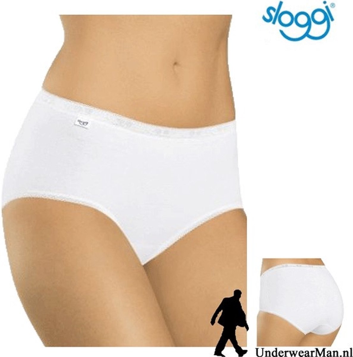 sloggi Basic+ Dames Midi slip - Wit - Maat 42 | bol