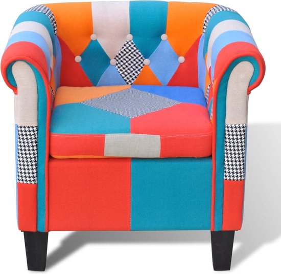 Kleurrijke Patchwork Fauteuil | bol.com
