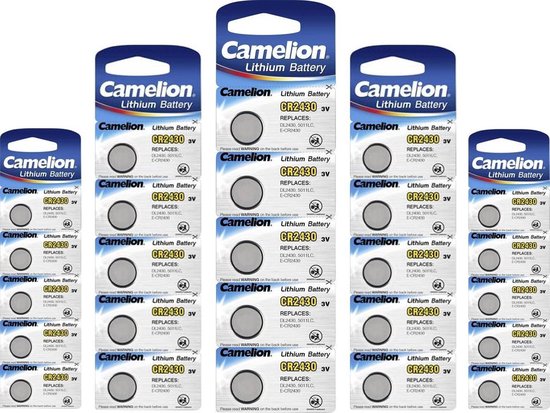 25 Stuks (5 blisters a 5st) - Camelion CR2430 lithium knoopcel batterij | bol.com