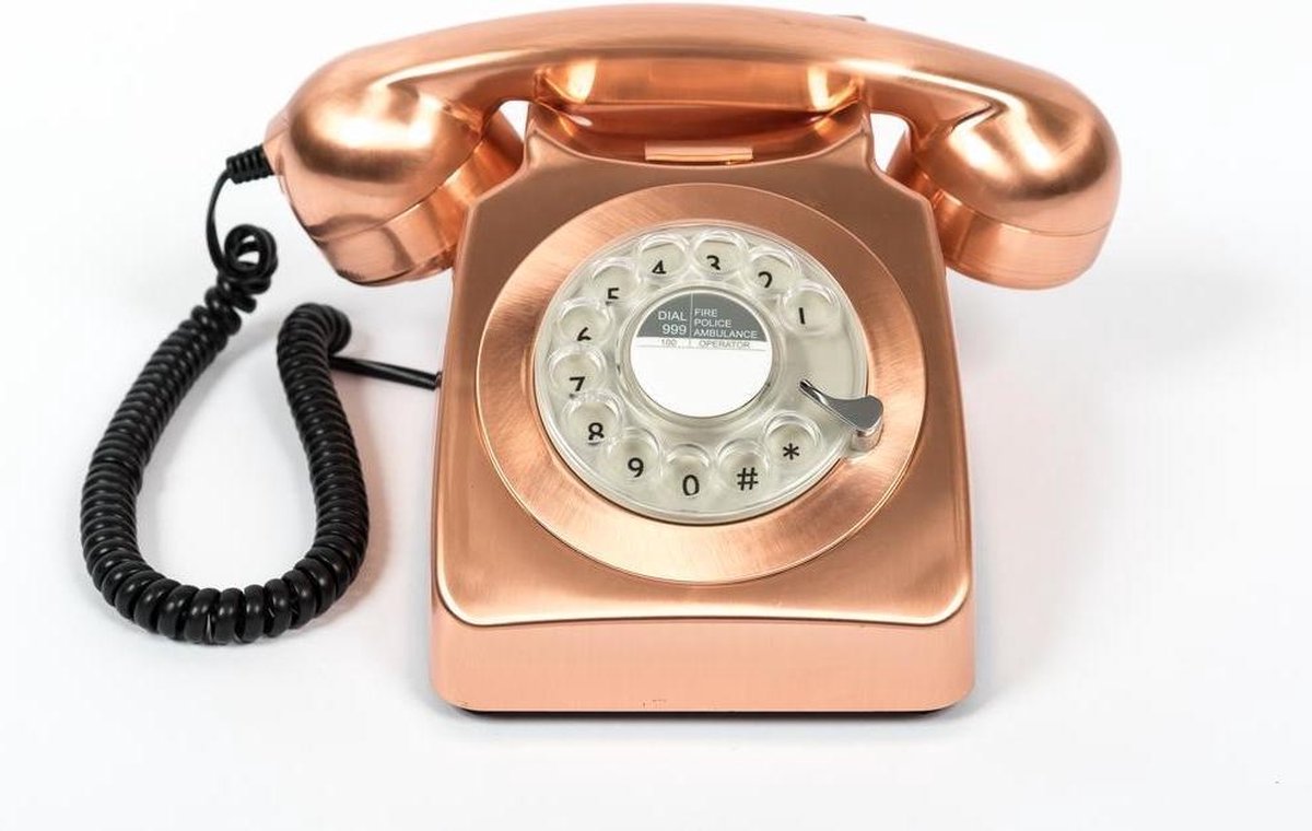 Gpo 746rotarybro Telefoon Met Draaischijf Klassiek Jaren ‘70 Ontwerp