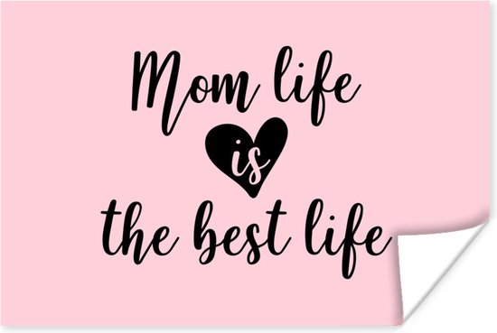 Poster Mam - Quotes - Roze - 180x120 cm XXL | bol.com