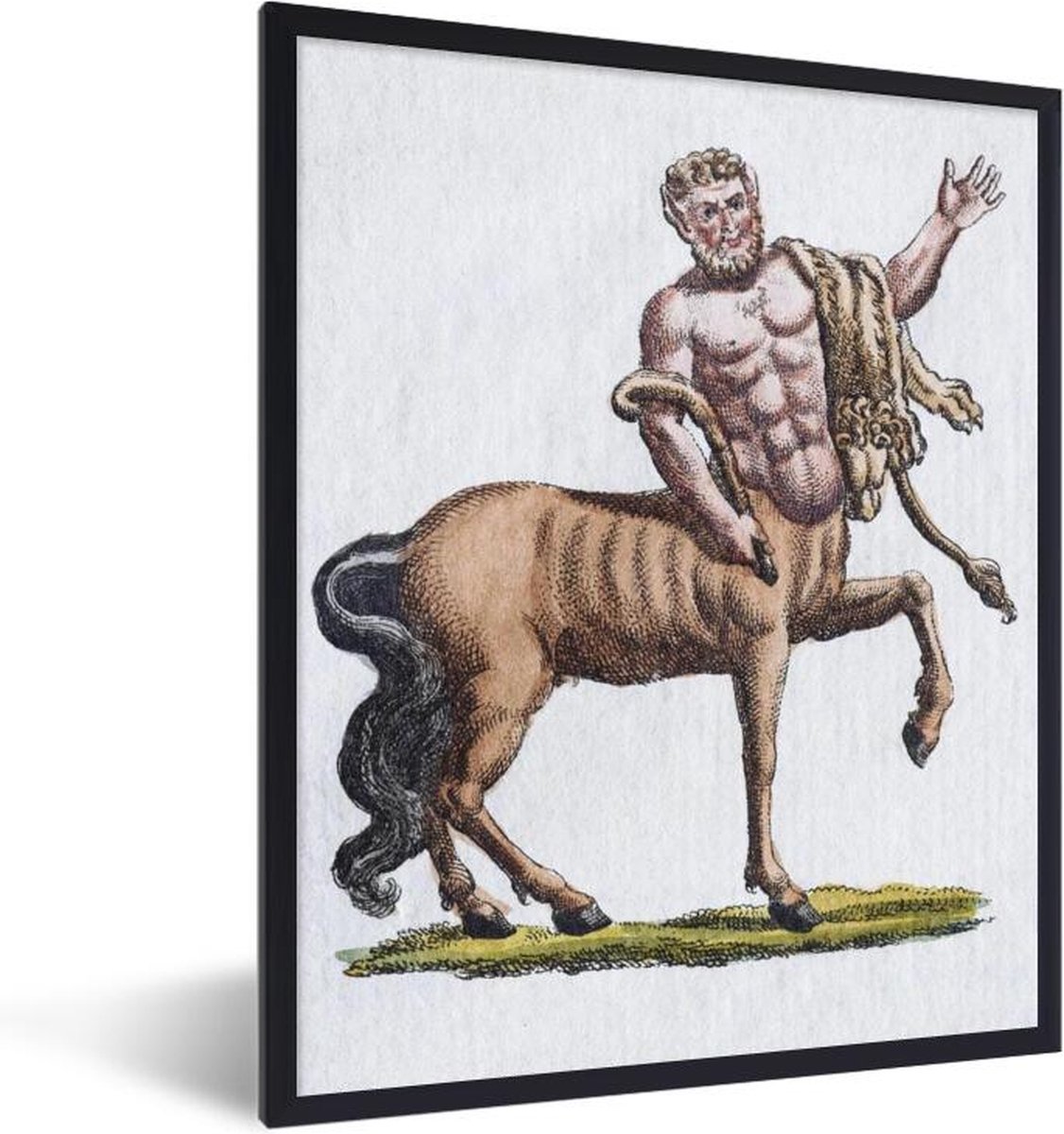 Fotolijst incl. Poster - Een kindertekening van een centaur - 30x40 cm ...
