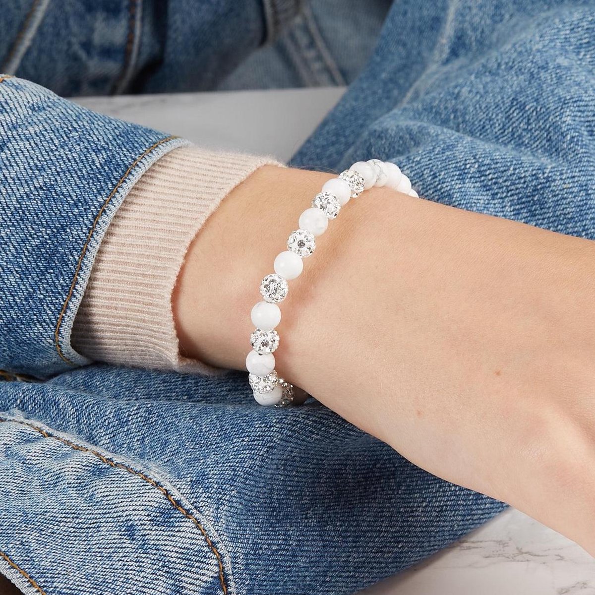 Karma Spiral Dames Armband Metaal - GrijsWit | bol.com