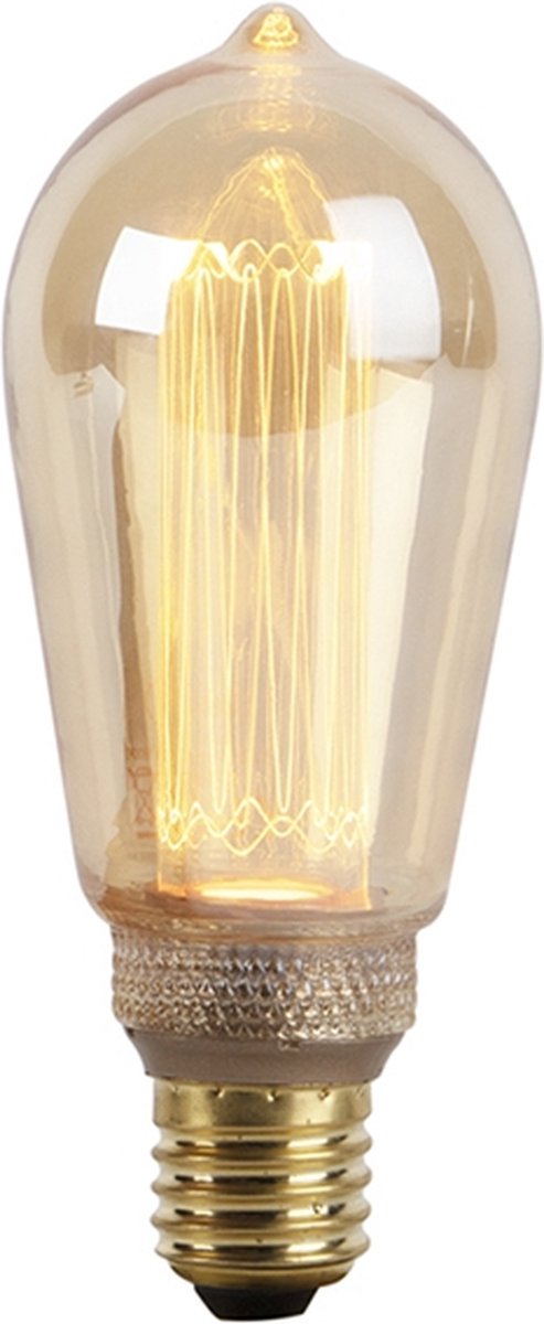 02294 LUEDD E27 LED filamentlamp amberkleurig glas 2.5W 120lm 1800K | bol