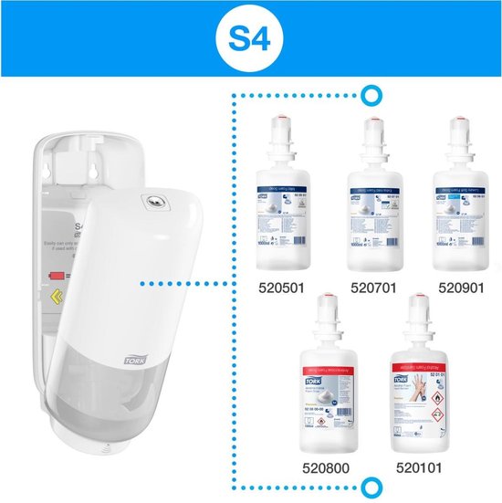 Tork Sensor zeepdispenser voor schuimzeep en antibacteriële handzeep S4 ...