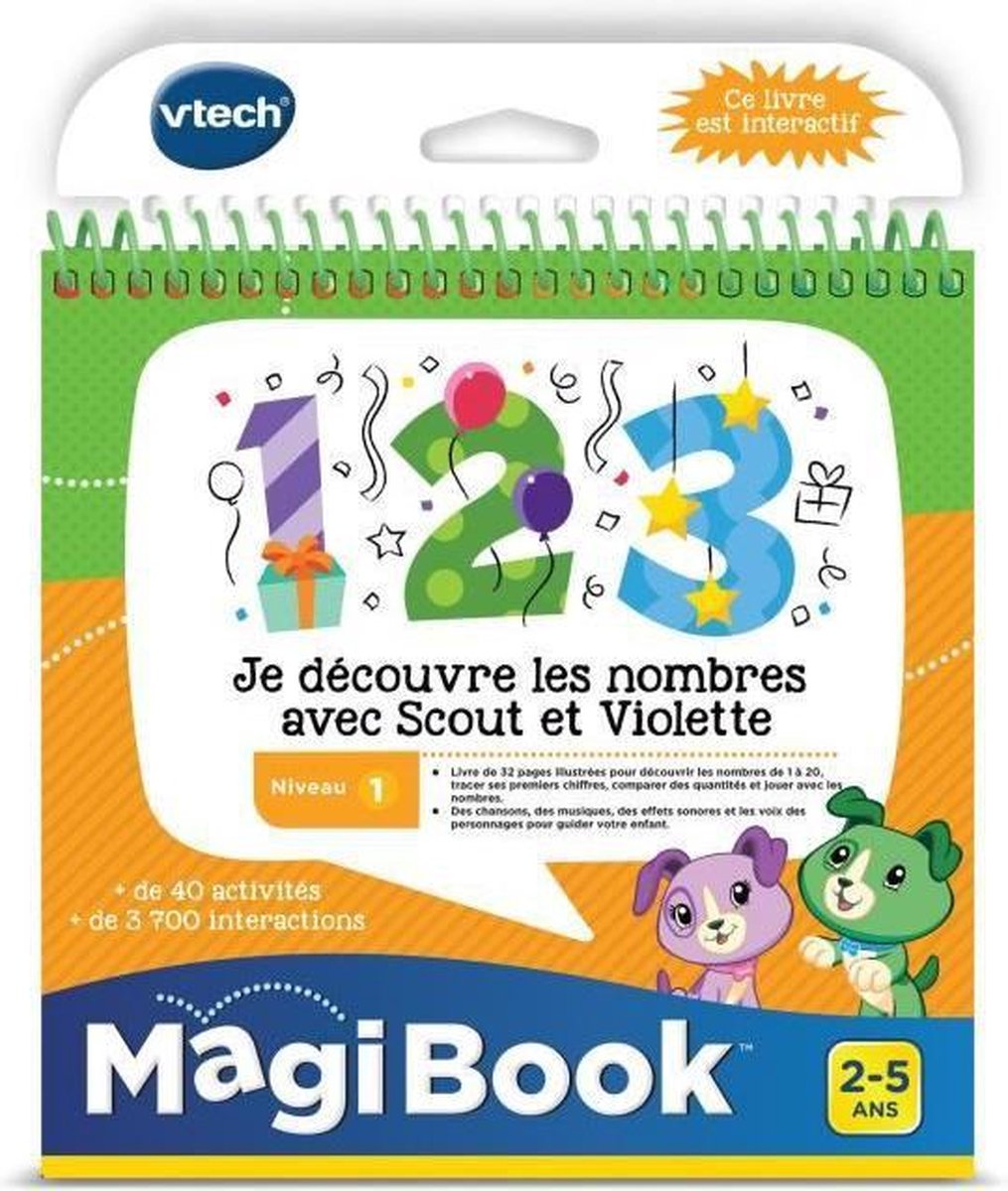 VTECH - Magibook Interactive Book - Ik ontdek de nummers met Scout en ...