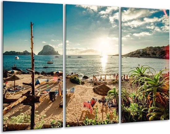 Glasschilderij Uitzicht - Blauw, Groen - 120x80cm 3Luik - Foto Op Glas - Geen... | bol