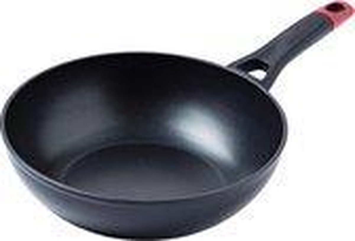Pyrex Optima Wok Pan - Aluminium - Ø28 cm - Zwart | bol.com