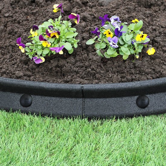 Flexibele Borderrand tuin - Zwart - Set: 20 x 1.2 meter (120 x 8.1 x 8. ...