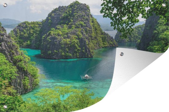 Tuinposter - Tuindoek - Tuinposters buiten - Hetuitzicht op de baai van ...