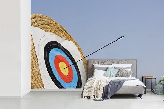 Behang - Fotobehang - Boogschieten in de roos van stro - Breedte 390 cm ...
