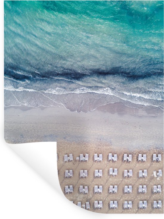 Muurstickers - Sticker Folie - Zomer - Strand - Ligbedden - 90x120 cm ...