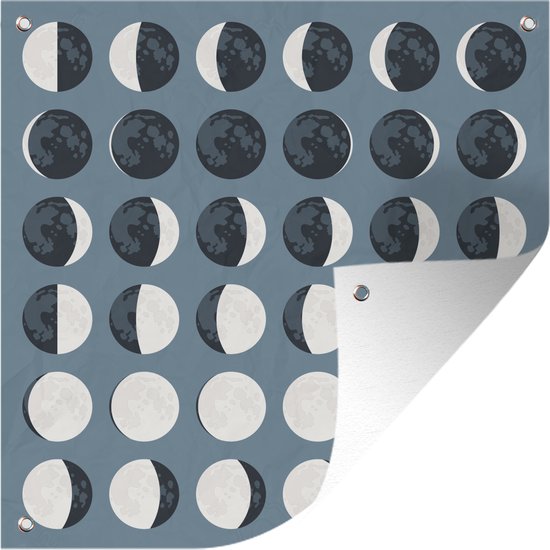 Illustration pour enfants avec les phases de la lune affiche de jardin ...