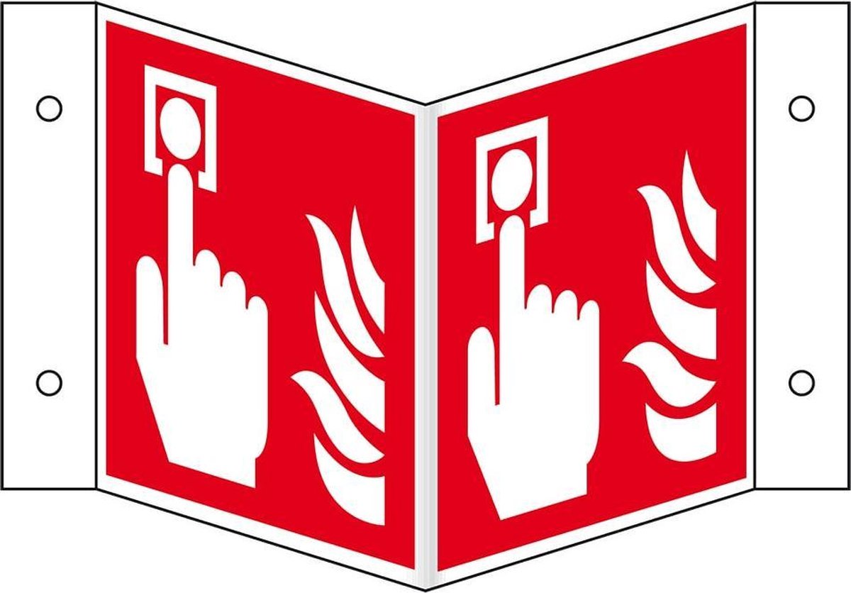 Wigbord brandmelder pictogram, ISO 7010 | bol