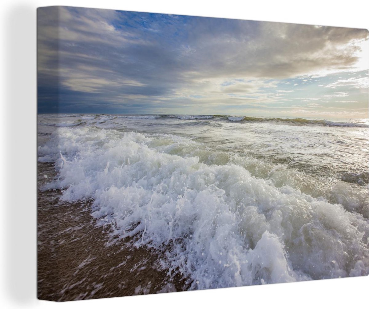 Peintures sur toile - Des vagues sauvages atteignent la plage du Cape ...