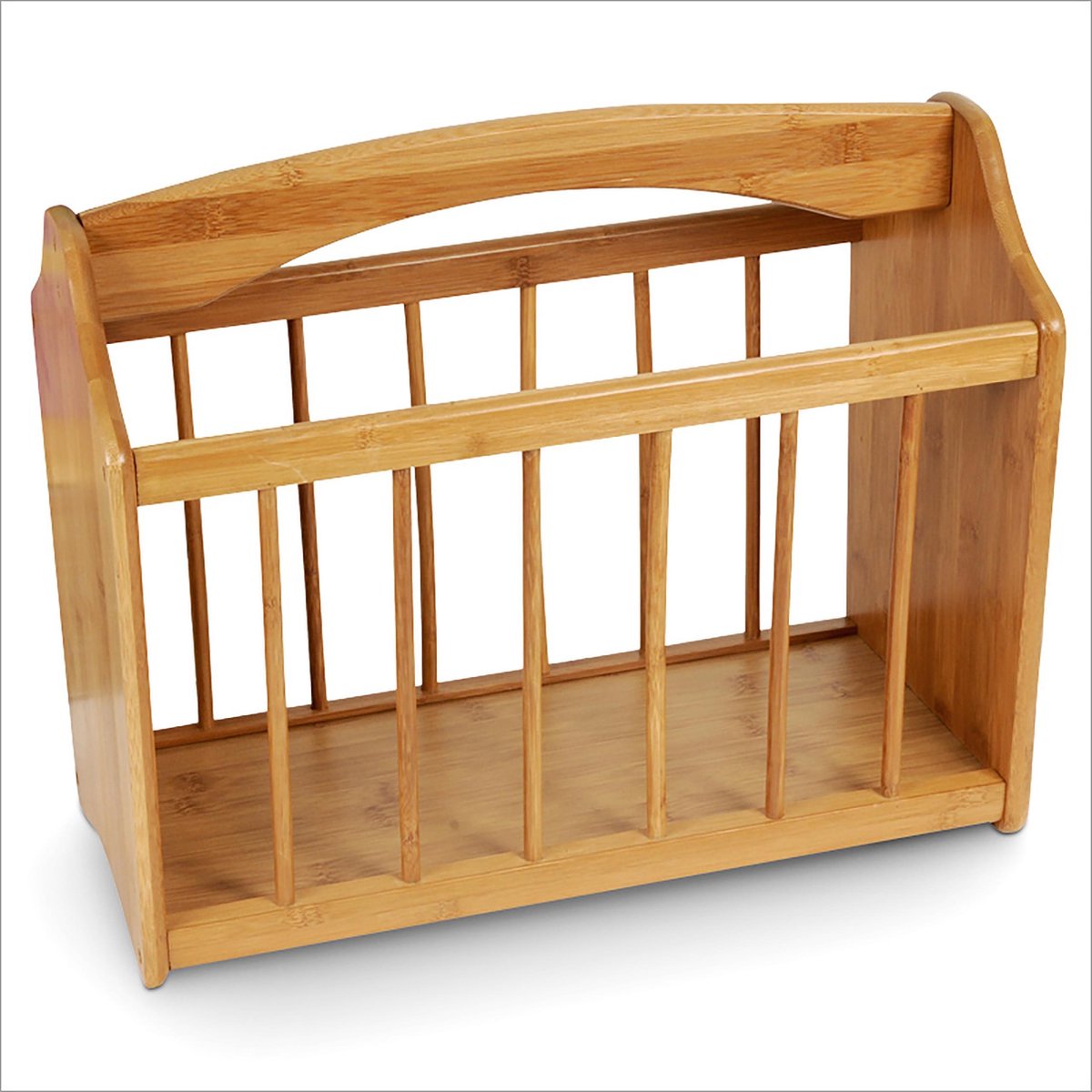 Relaxdays tijdschriftenhouder hout - lectuurbak bamboe - houten ...