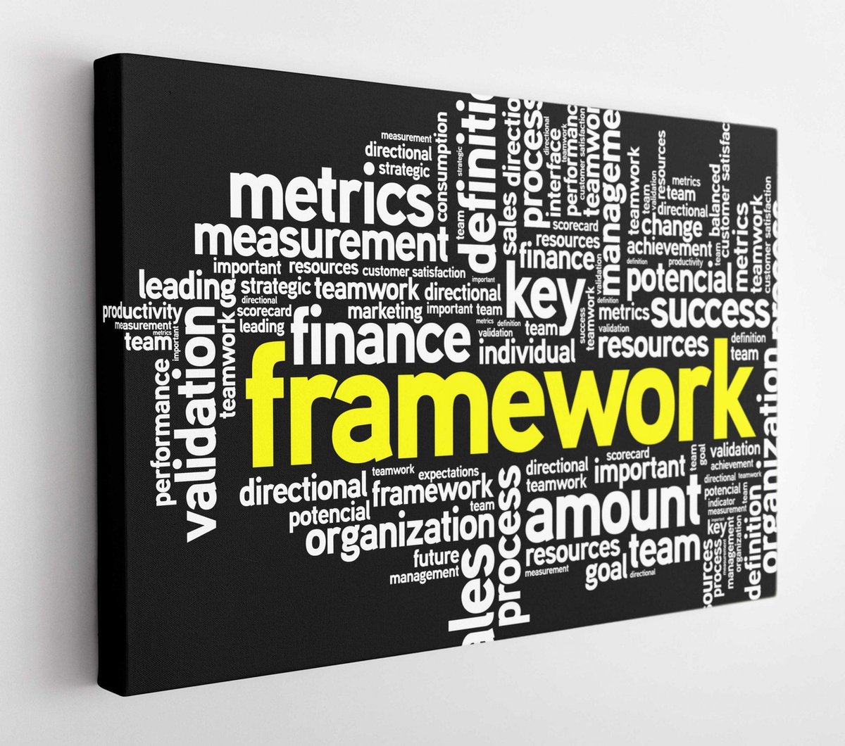 Framework word cloud, business concept presentation background - Modern ...