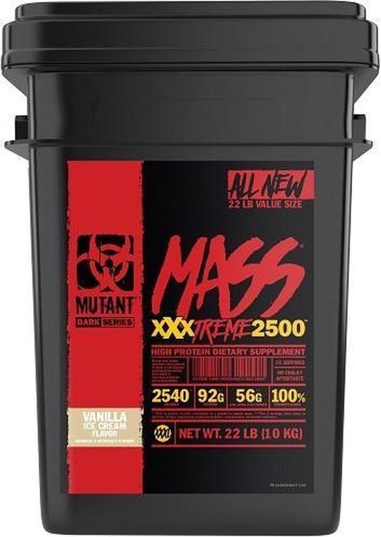 Mutant Mass XXXTREME 2500 (22lbs) Vanilla Ice Cream | bol