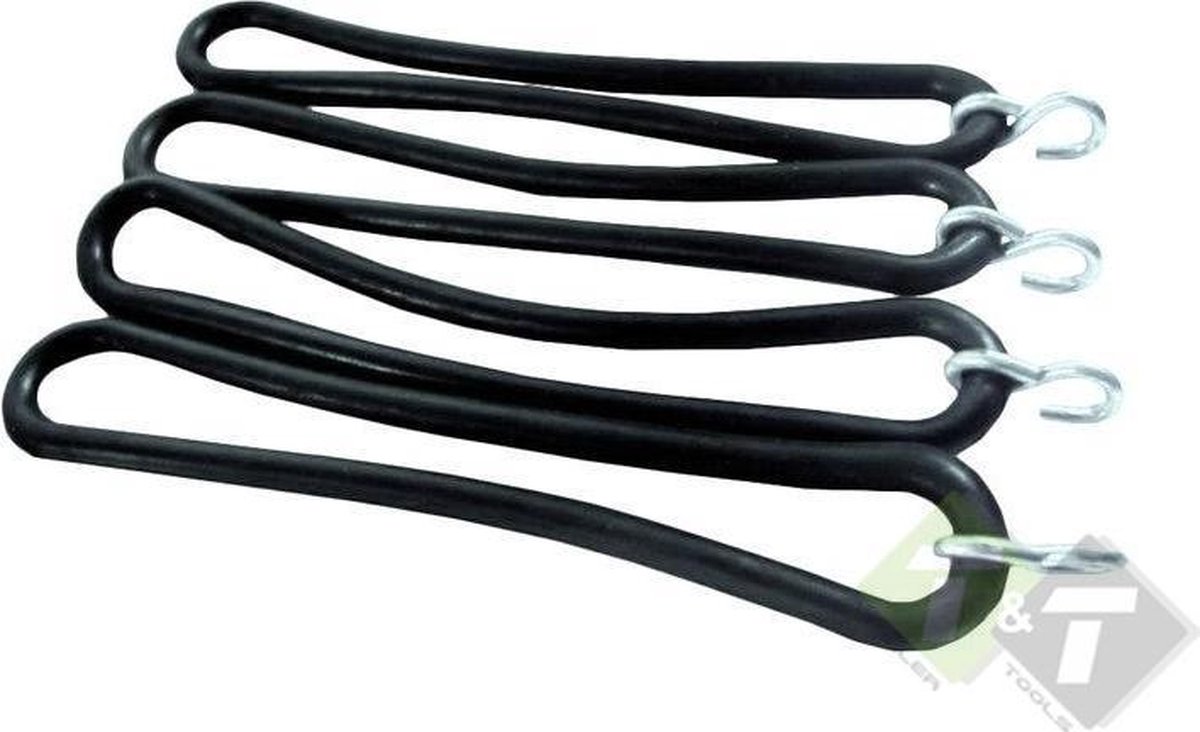 bol.com | Spanrubber, Span elastiek, Spanners 40cm lengte, met S-haak