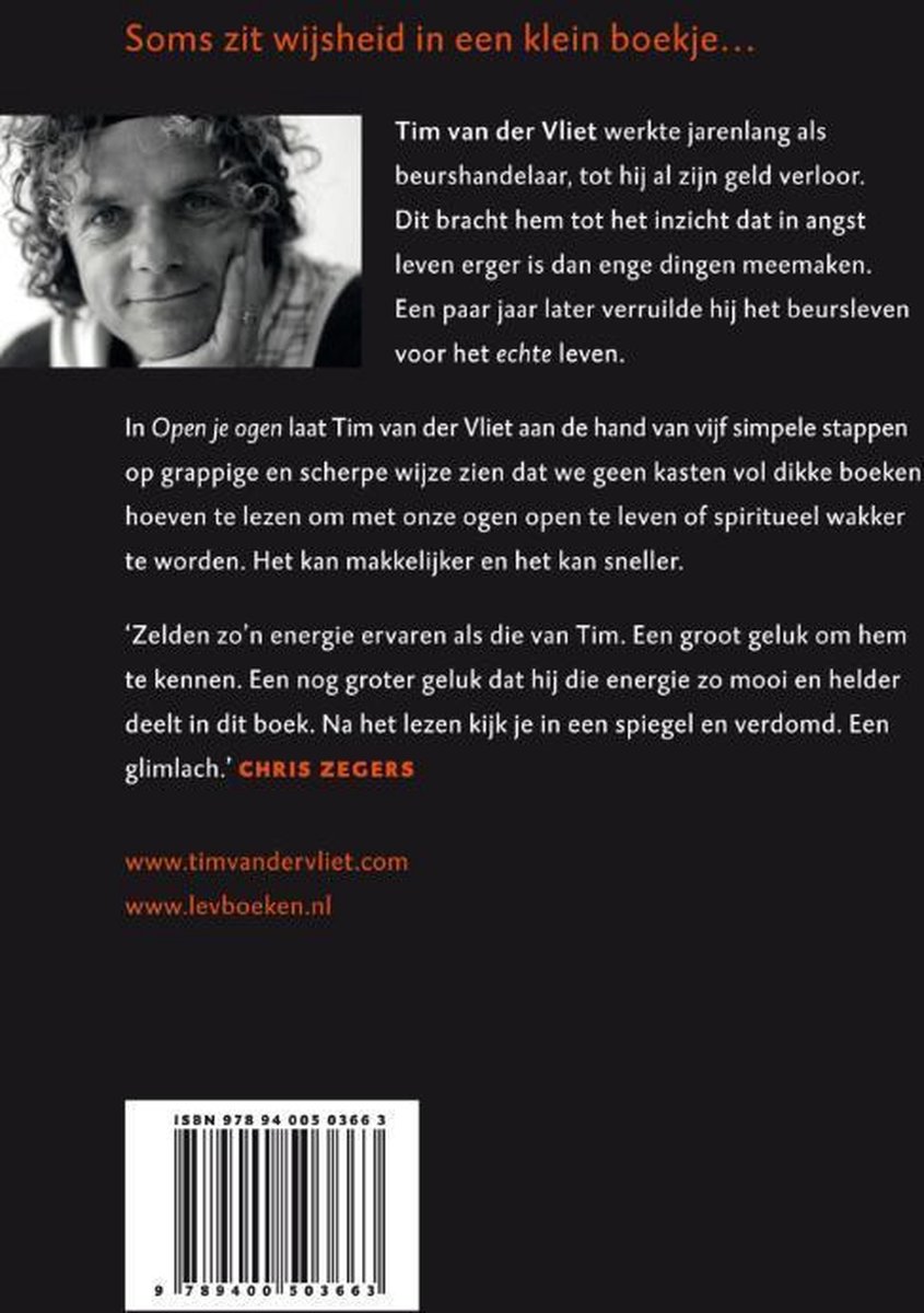 Open je ogen, Tim van der Vliet | 9789400503663 | Boeken | bol