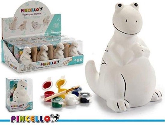 Pincello keramieken spaarpot dino 9 cm - creatieve kinderspaarpot. | bol