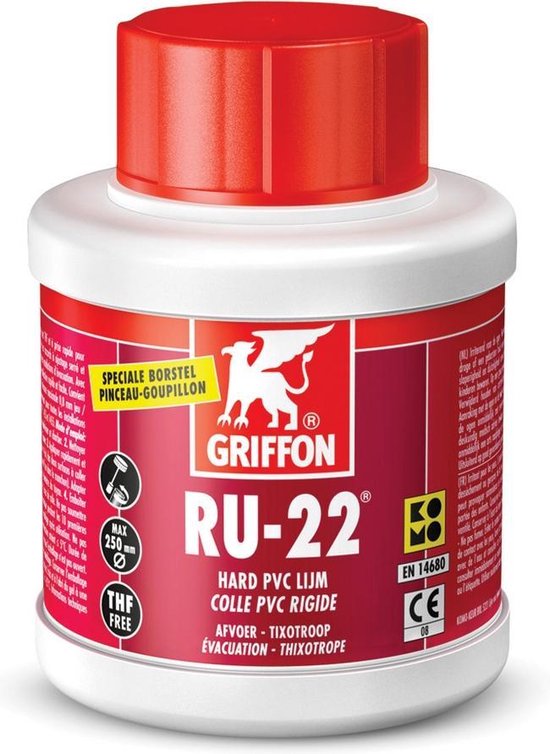 Griffon® - PVC - lijm RU-22 - inh. 250 ml - met kwast - Komo keurmerk | bol