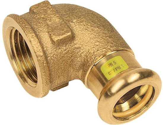 BONFIX-Press - RK GAS - Knie - 1"binnendraad x 28 mm - Gastec keur | bol.com