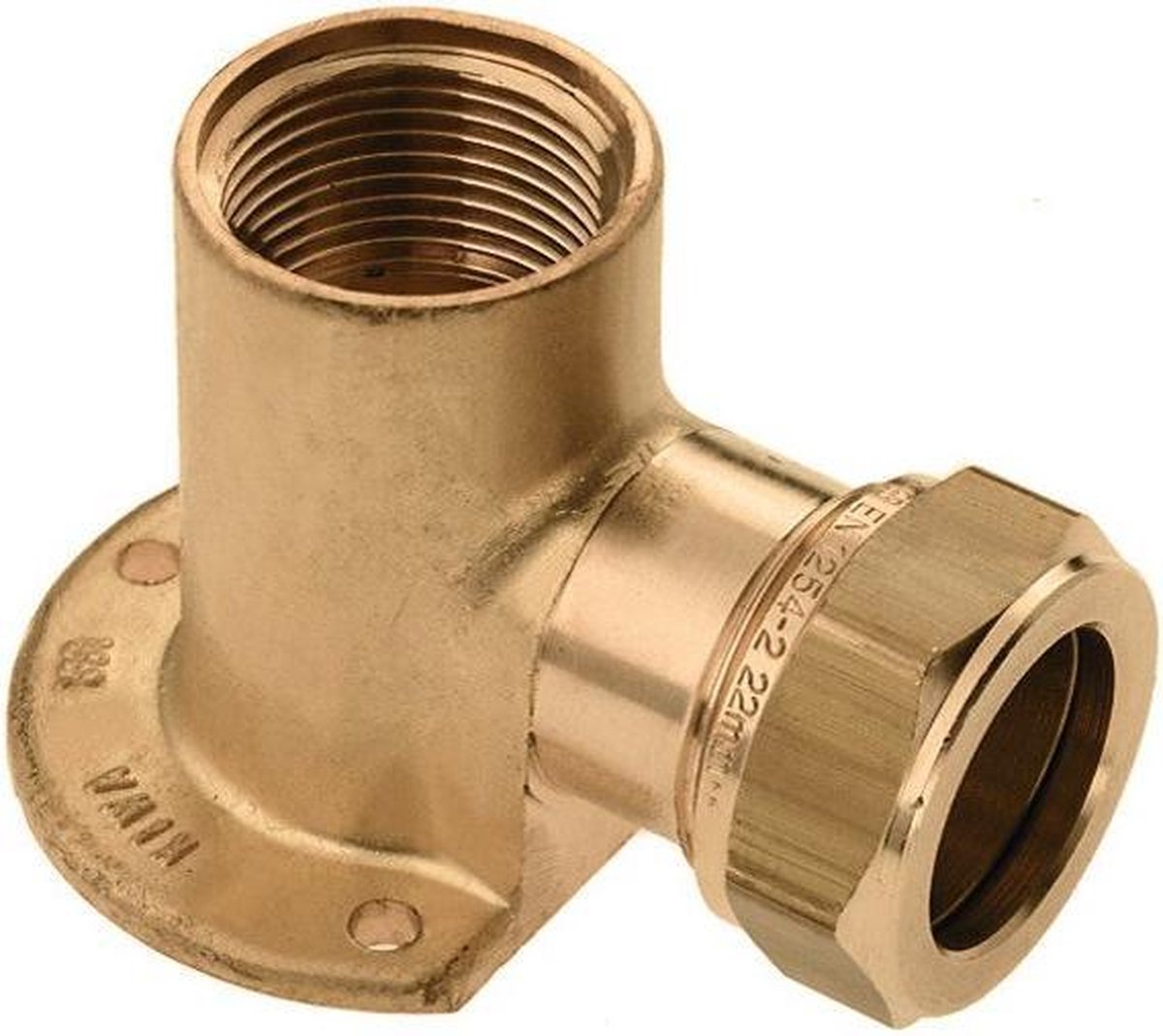 Bonfix messing knelfitting muurplaat 15mm x 1/2inch | bol.com