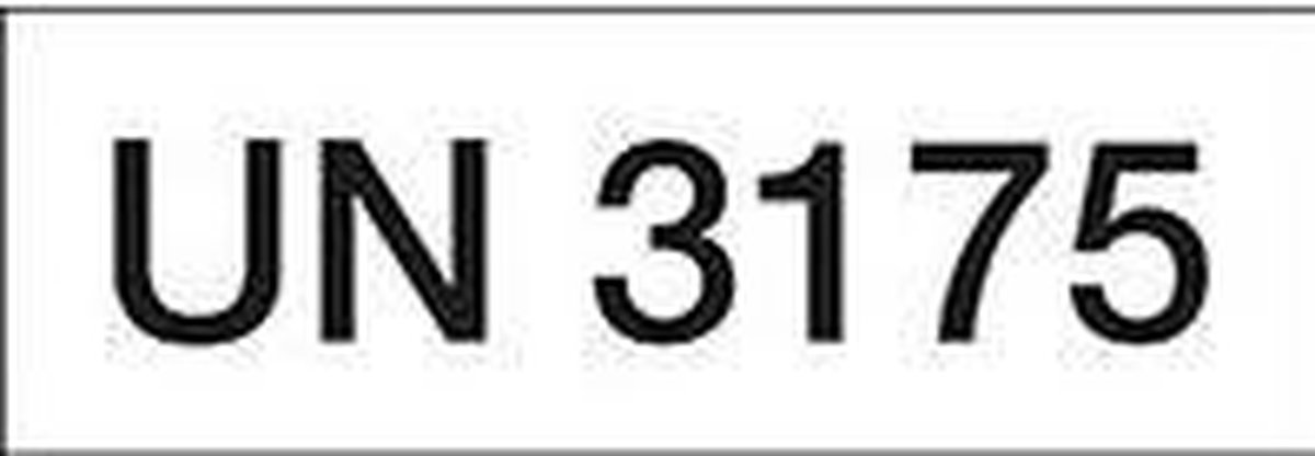 UN 3175 sticker, zeewaterbestendig op rol 147 x 50 mm - 250 stuks | bol.com