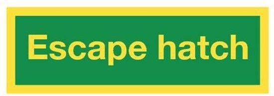 Imo escape hatch sticker langnaschijnend 400 x 150 mm | bol.com