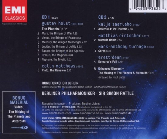 Planets, Simon Rattle | CD (album) | Muziek | bol
