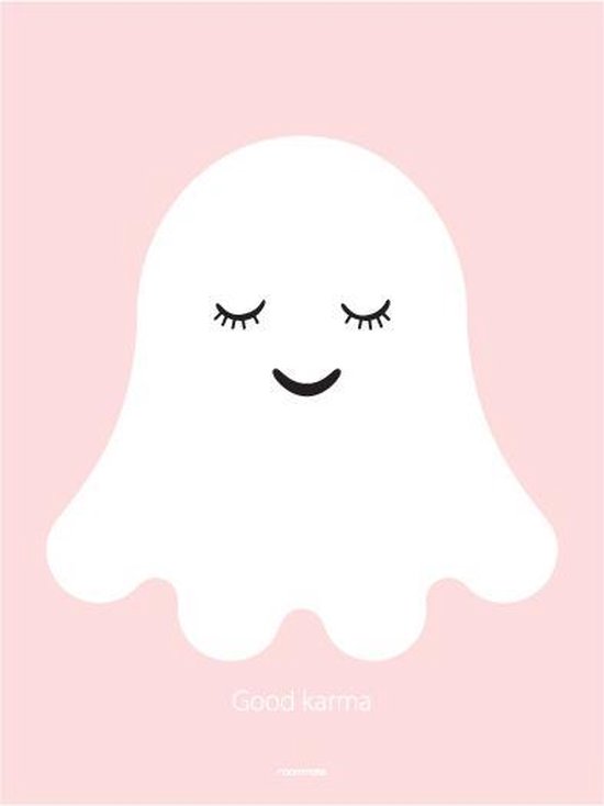 Roommate Poster Spookje 30 X 40 Cm Roze/wit | bol.com
