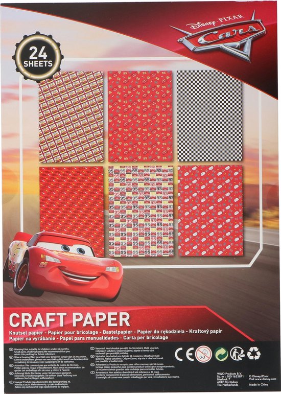 Disney Pixar Cars Craft Paper Craft Junior 24 feuilles | bol.com