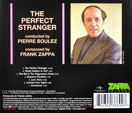 Boulez Conducts Zappa - The Perfect, Pierre Boulez | CD (album ...