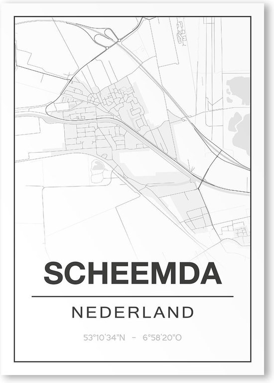 Poster/plattegrond SCHEEMDA - A4 | bol