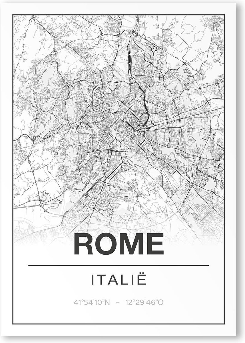 Poster/plattegrond ROME - 30x40cm | bol.com