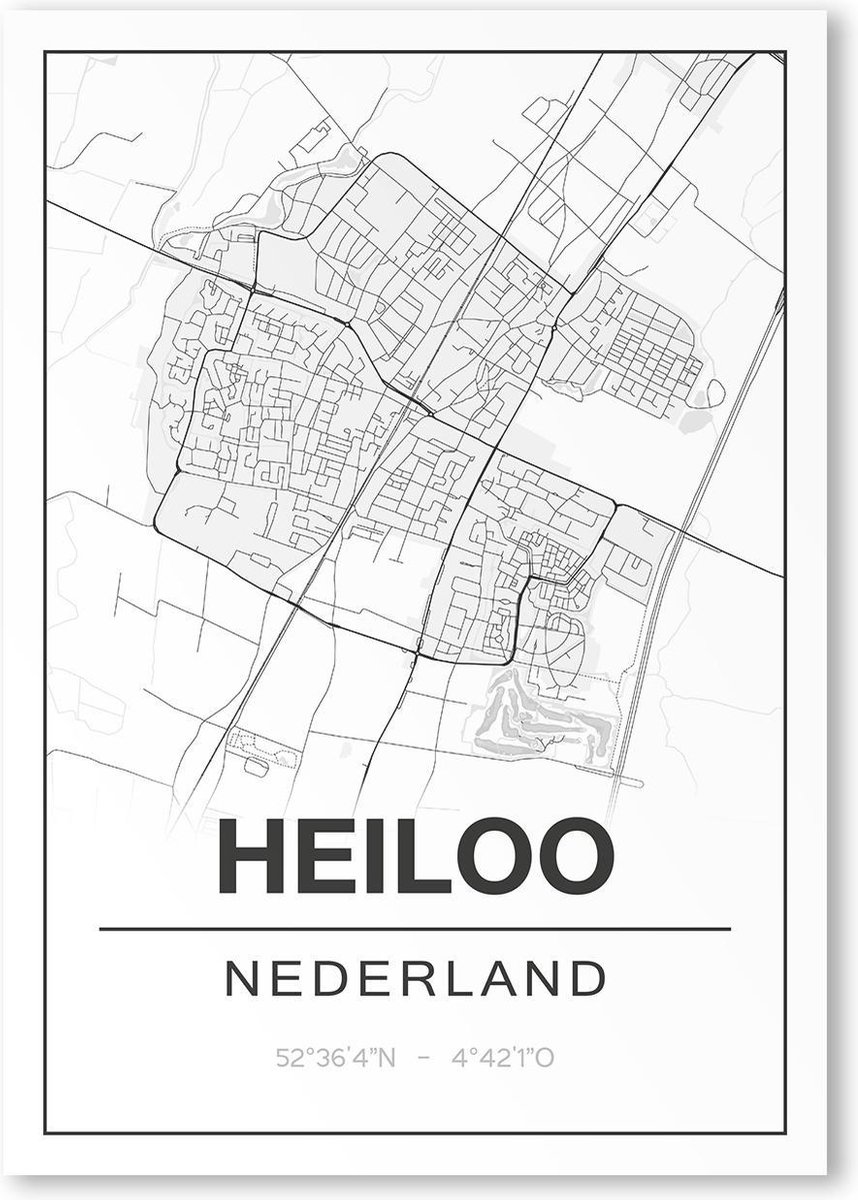 Poster/plattegrond HEILOO - 30x40cm | bol.com