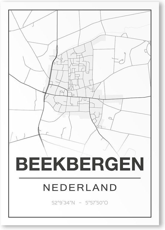 Poster/plattegrond BEEKBERGEN - 30x40cm | bol