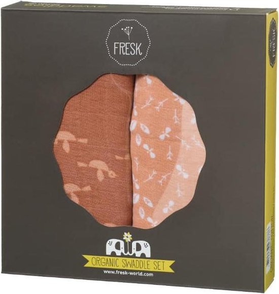 Fresk Inbakerdoeken set van 2 - 120x120 Birds | bol